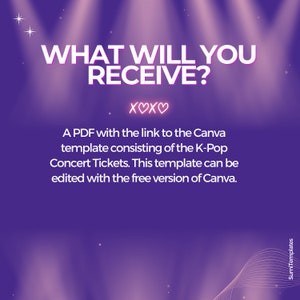 Editable K-pop Concert Ticket Template, Custom Concert Ticket ...