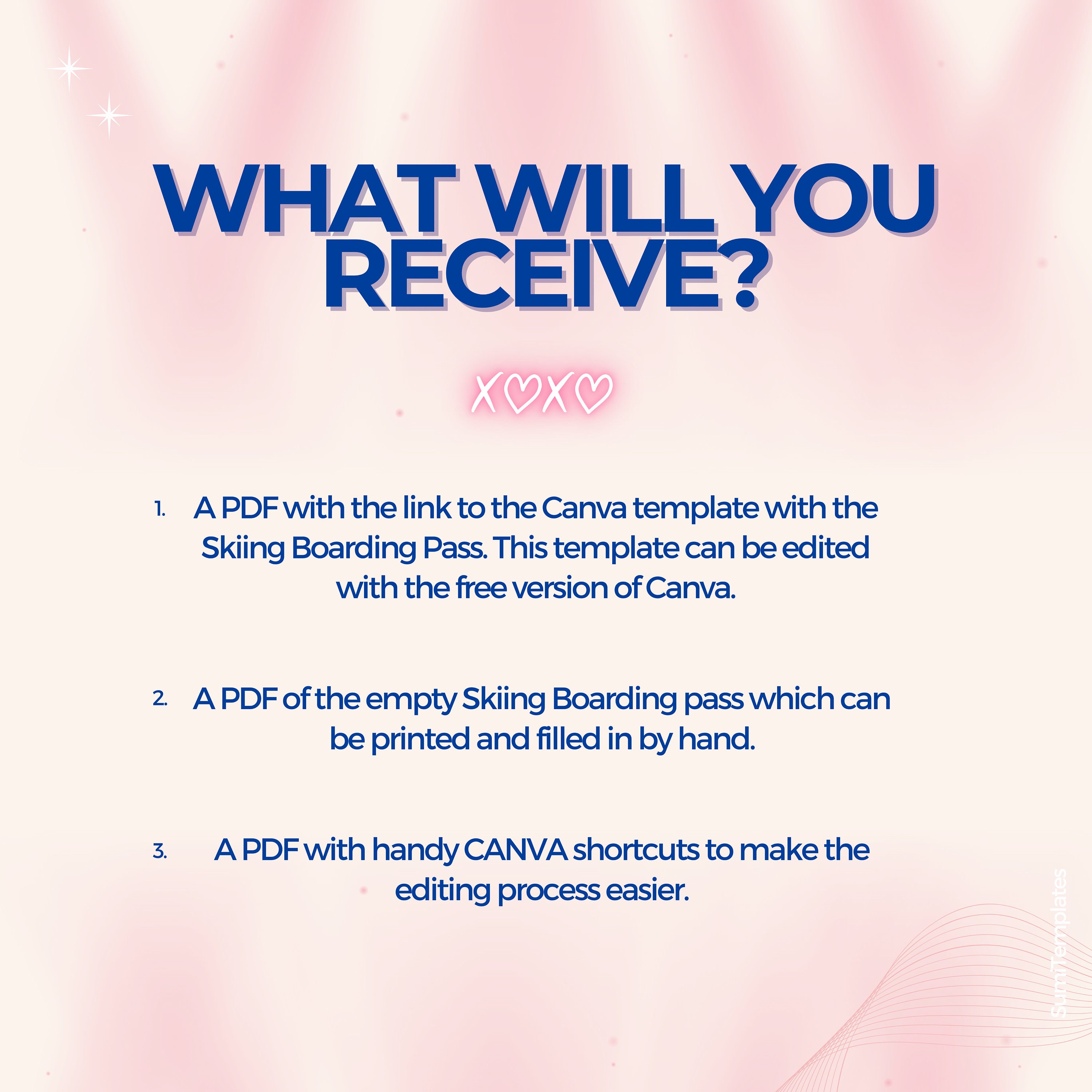 Editable Skiing Boarding Pass, Surprise Ticket, Custom Flight Ticket ...