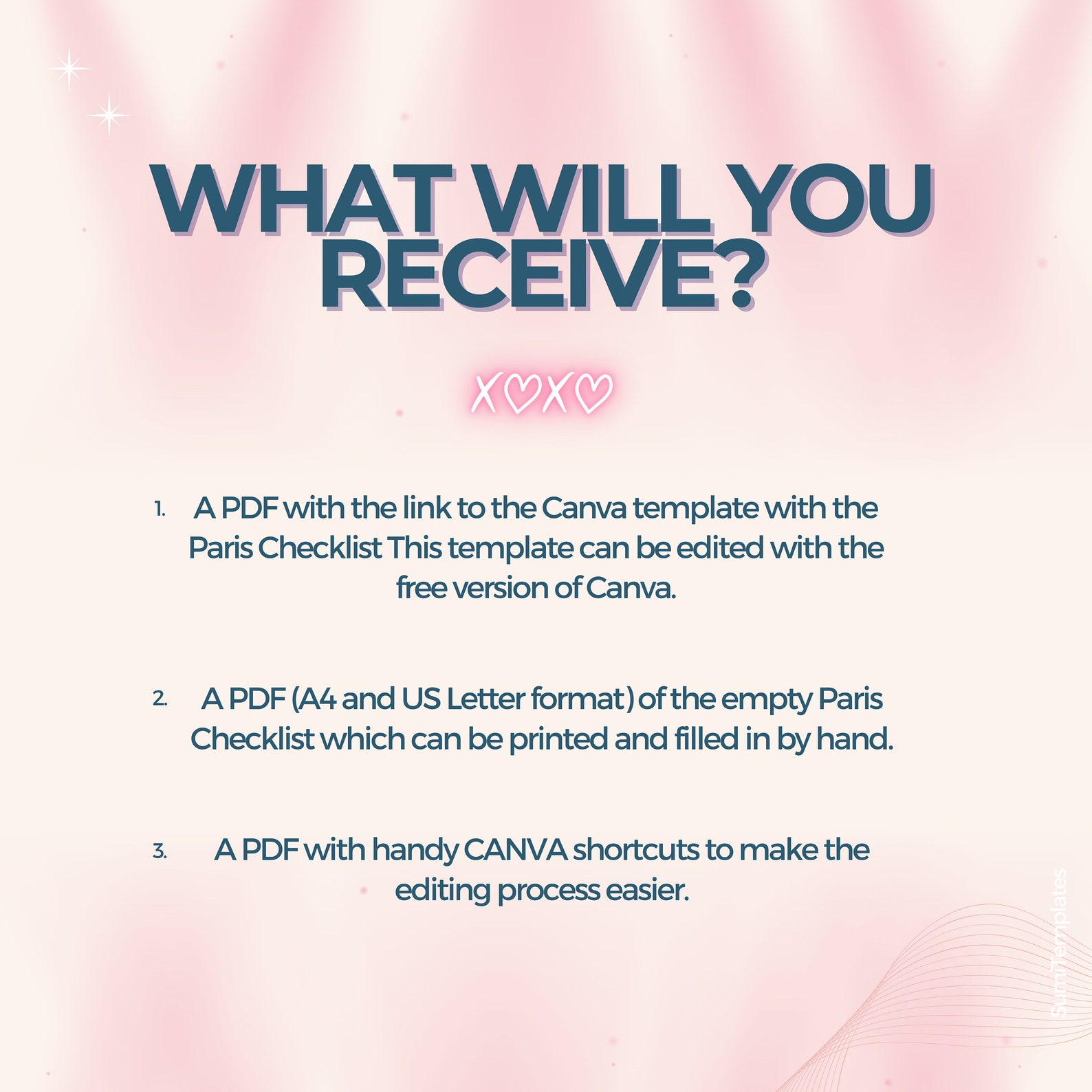 Paris Checklist Canva Template - France Minimalist Travel Planner and ...