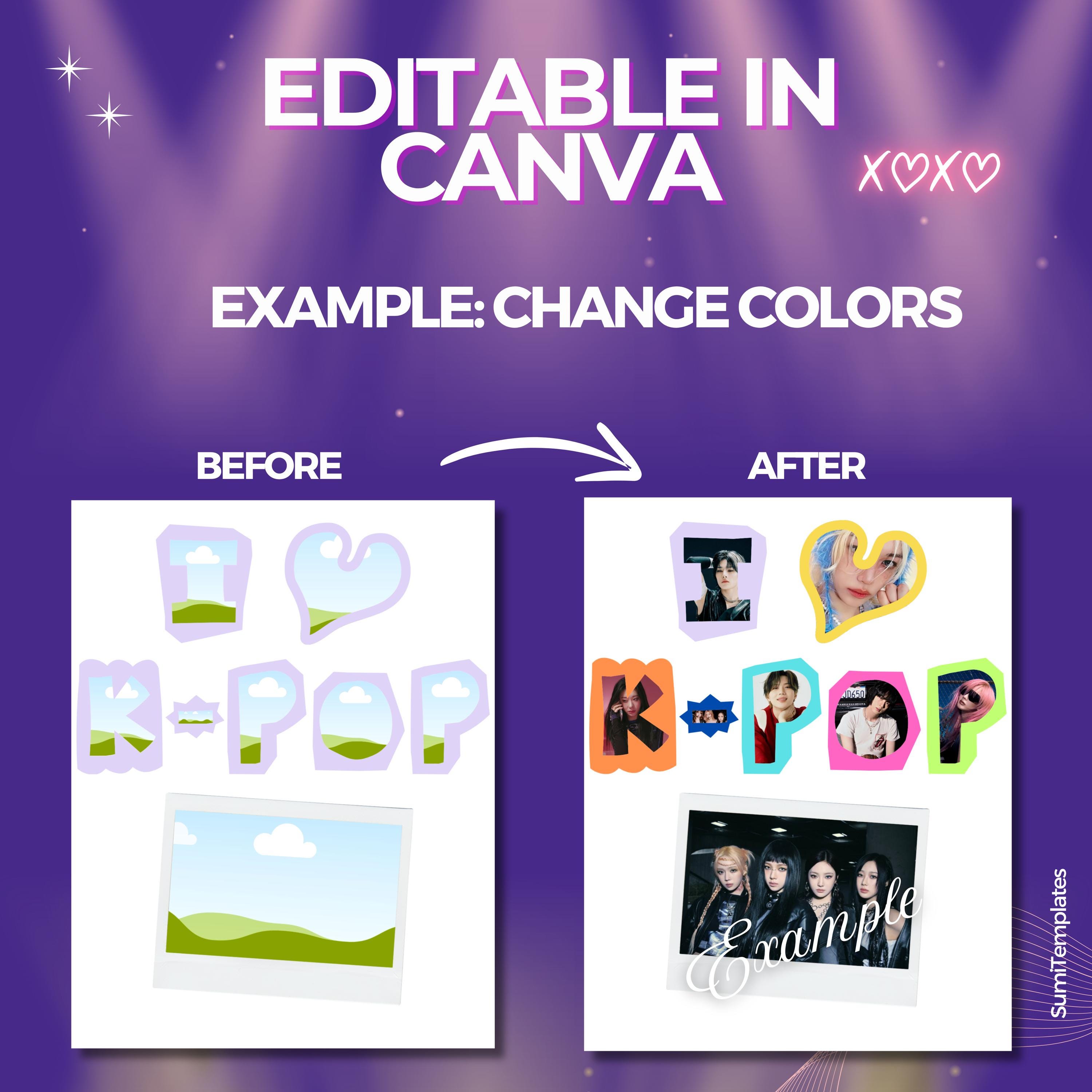 K-pop Photocard Frames, Canva Template, Editable Frames, DIY Printable ...
