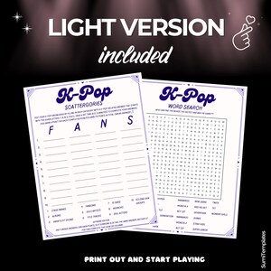 Printable K-pop Game Bundle, K-pop Trivia, Dance Relay, Korean Pop Quiz, Ultimate KPOP Stan ...