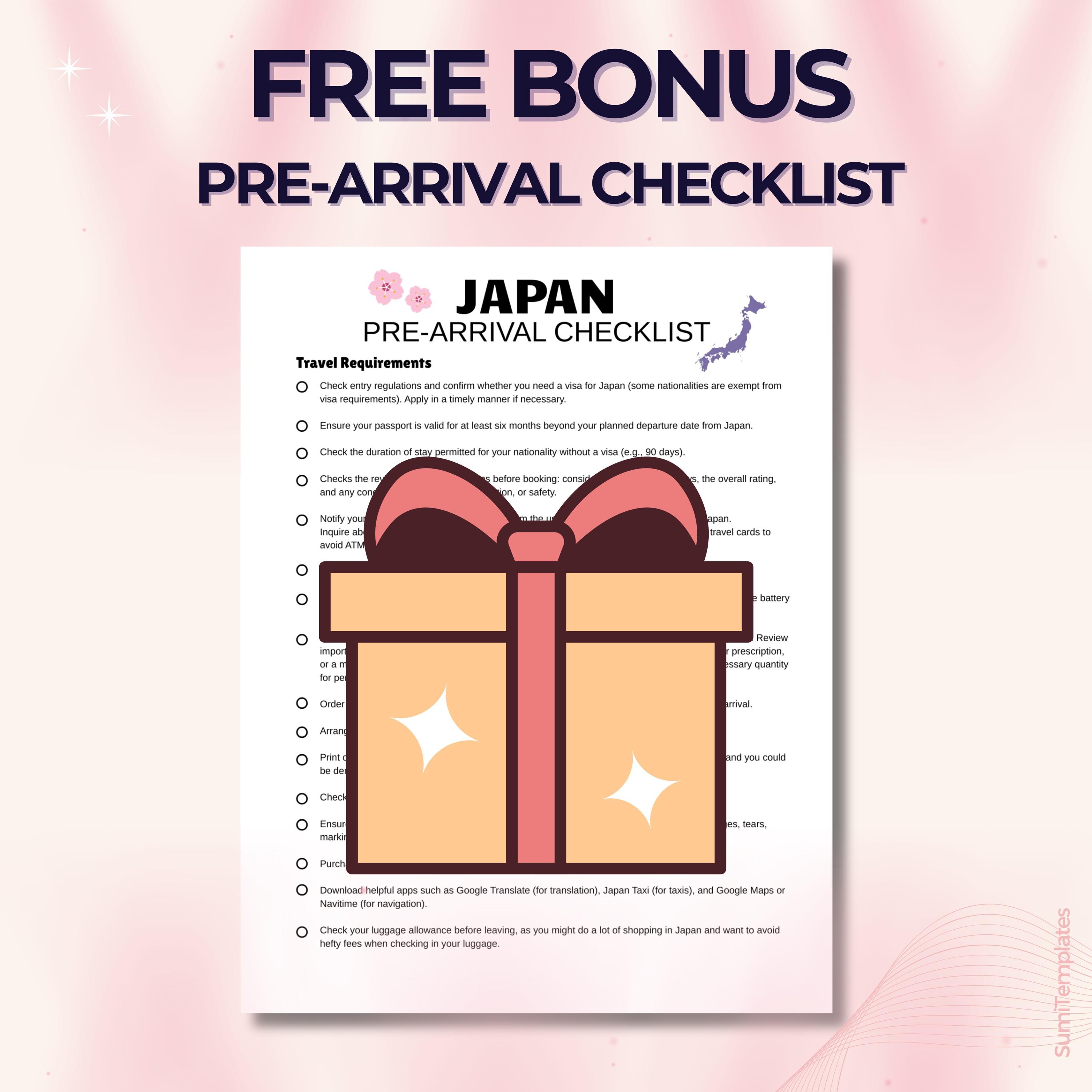 Editable Japan Packing List, Printable Japan Checklist, Color-coded ...