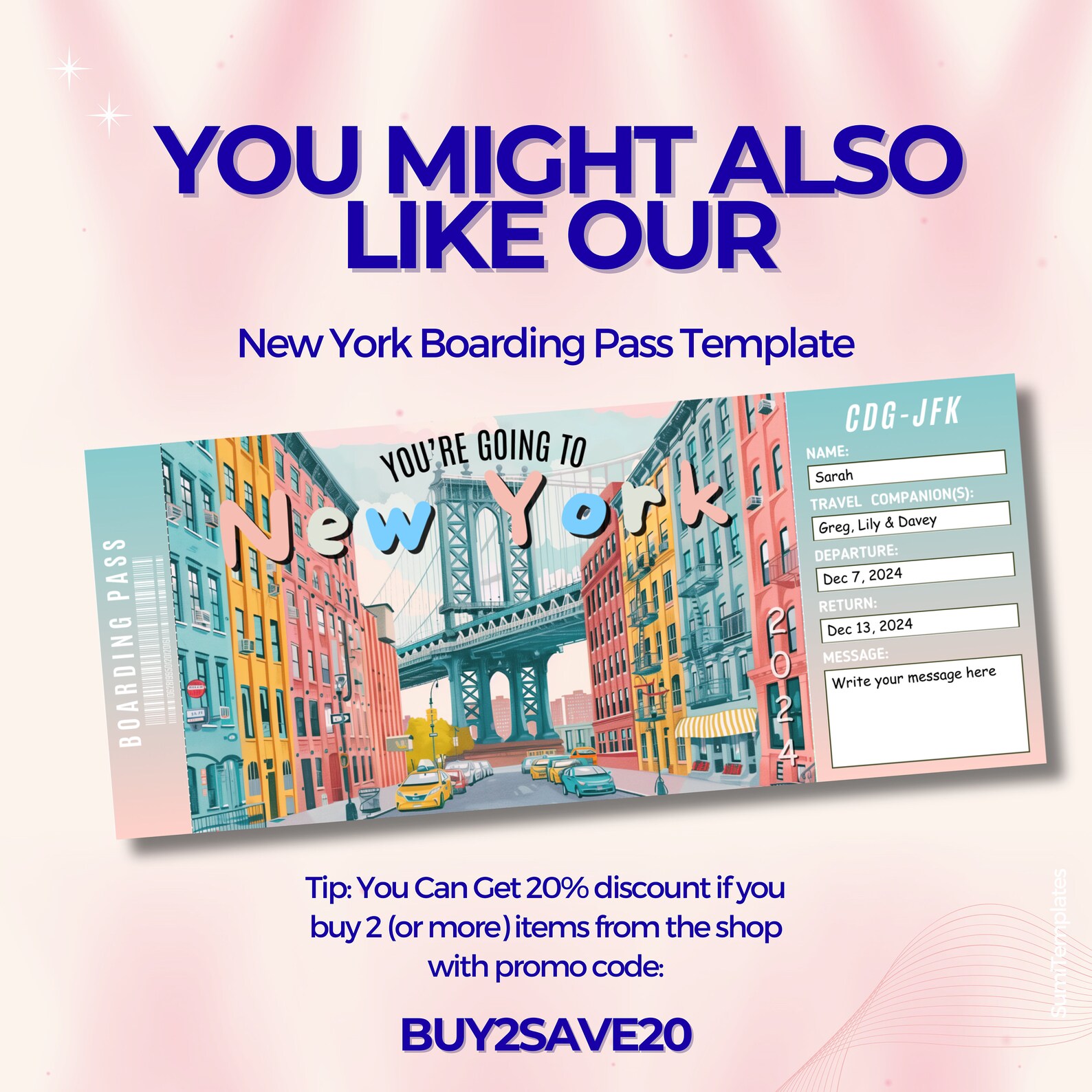 New York Checklist Canva Template - Minimalist Travel Planner and ...