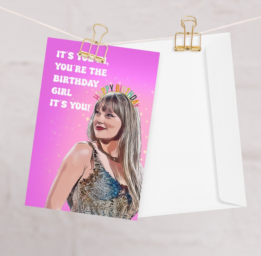 Taylor Swift Birthday Greeting Card, Taylor Merch, Eras Tour, Gift for ...