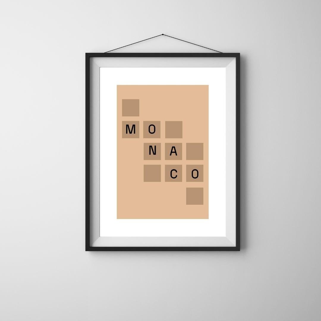 Monaco Wall Art, Monaco Poster Print, Cheap Designer Decor, Historical ...