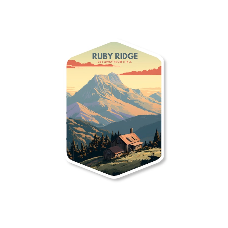 Scenic Ruby Ridge, Idaho Travel Sticker, Decal, Great for Gun Cases ...