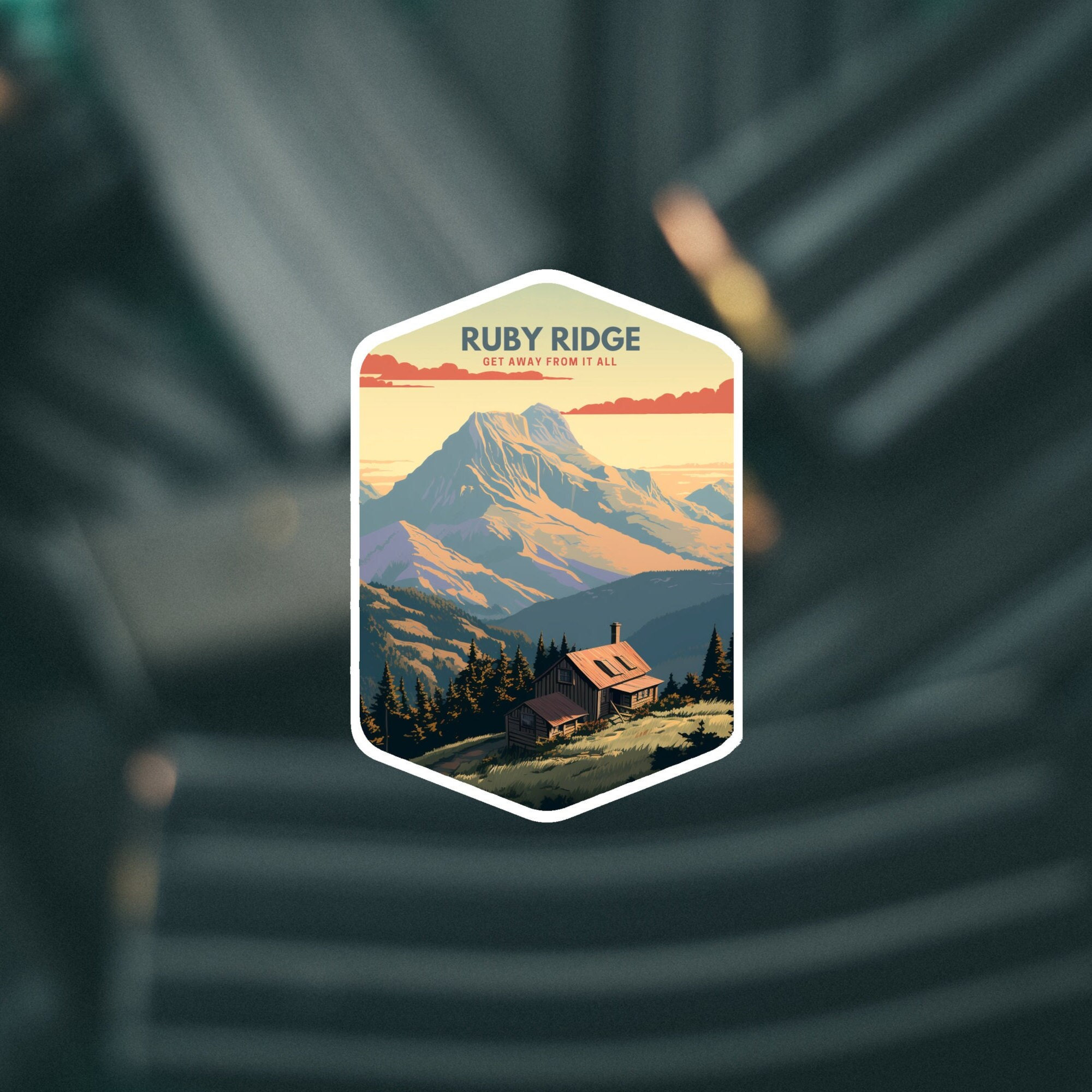 Scenic Ruby Ridge, Idaho Travel Sticker, Decal, Great for Gun Cases ...