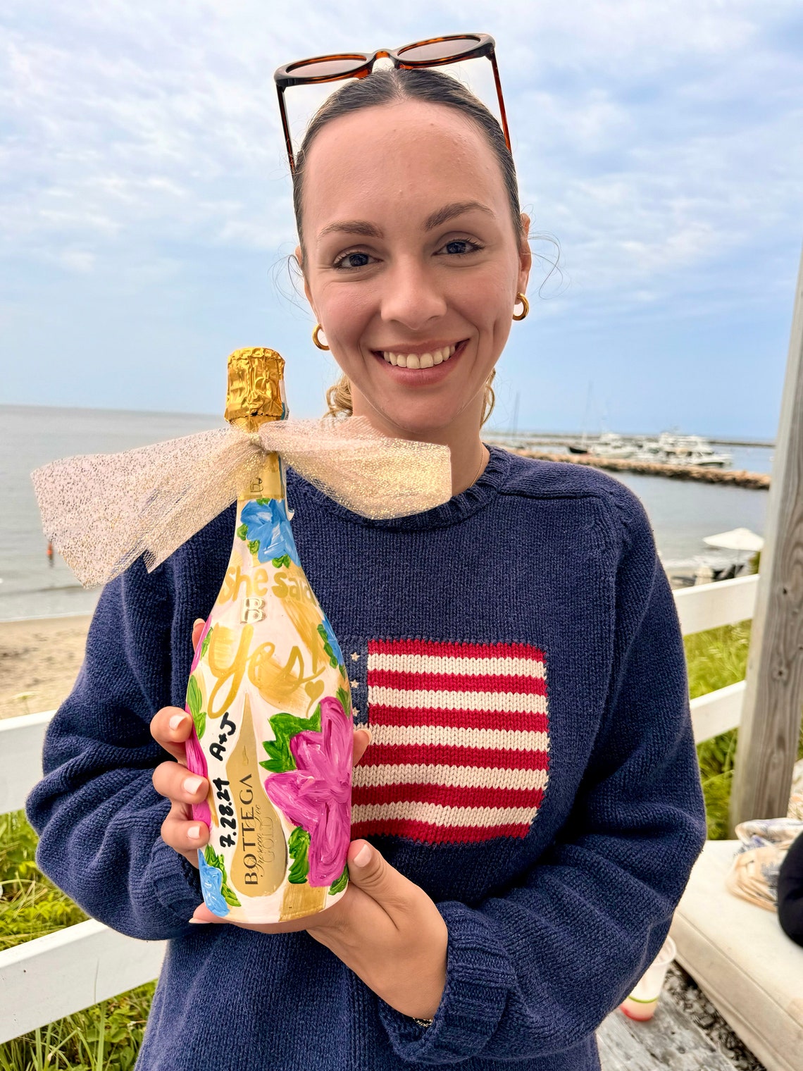 Custom Hand-painted Bottles Personalized Gift Bottles for Engagements ...