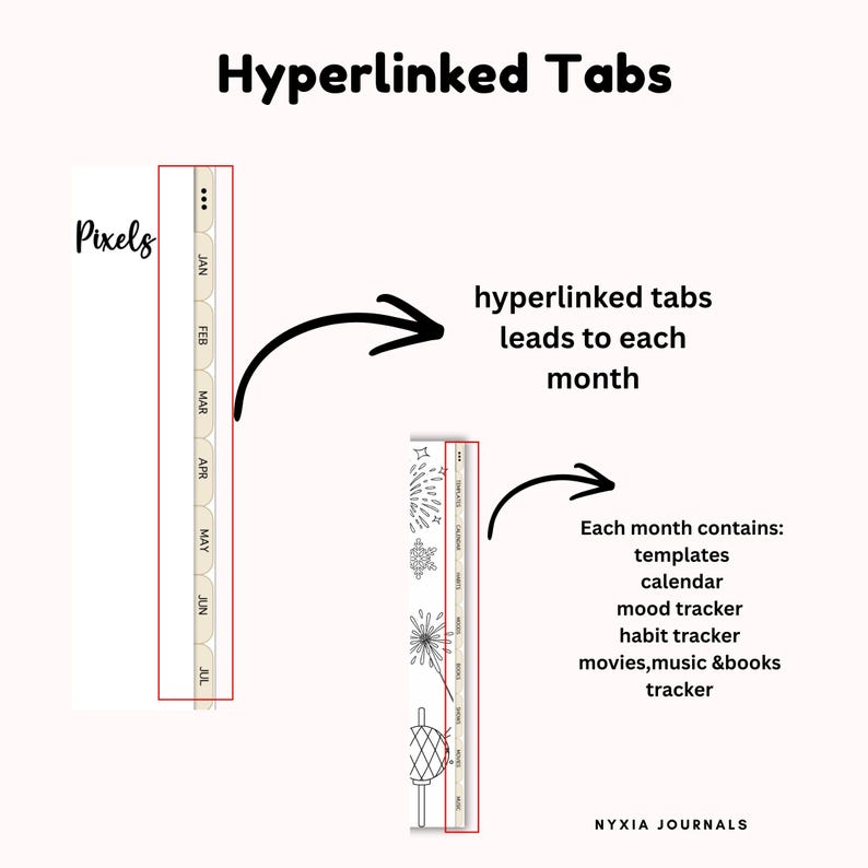 2026 Bullet Journal Pages, Digital Bullet Journal, Pixel Trackers, BUJO ...
