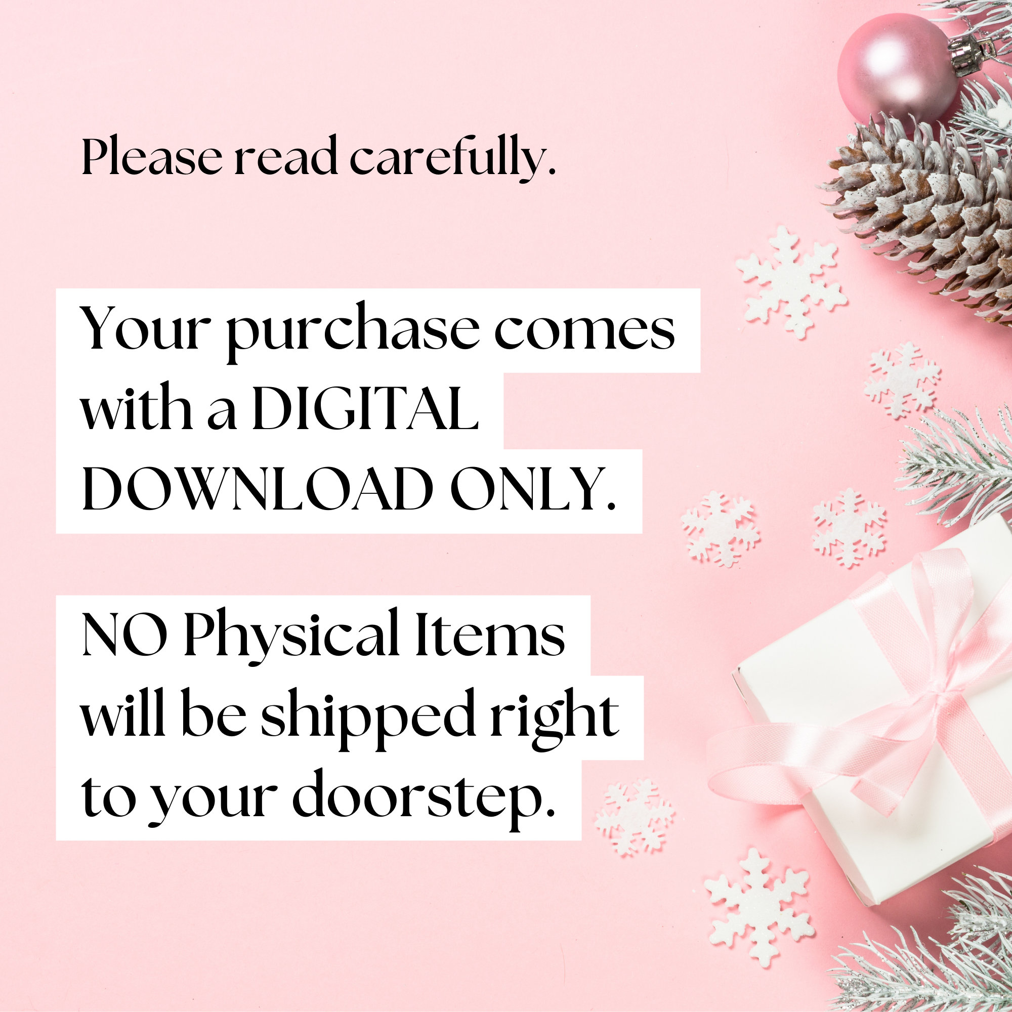 Pink Advent Calendar Printable Christmas Countdown Pink Christmas DIY ...