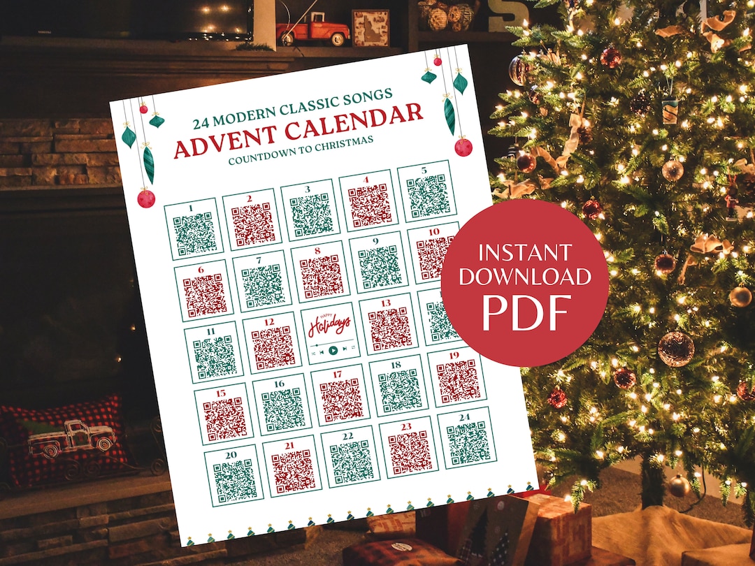 Christmas Countdown Playlist QR Code Christmas Modern Classic Songs ...