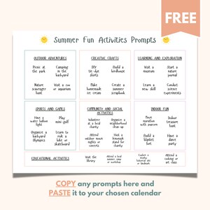 Editable July Calendar 2024, Printable Summer Calendar for Kids, Summer ...
