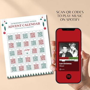 Christmas Countdown Playlist QR Code Christmas Modern Classic Songs ...