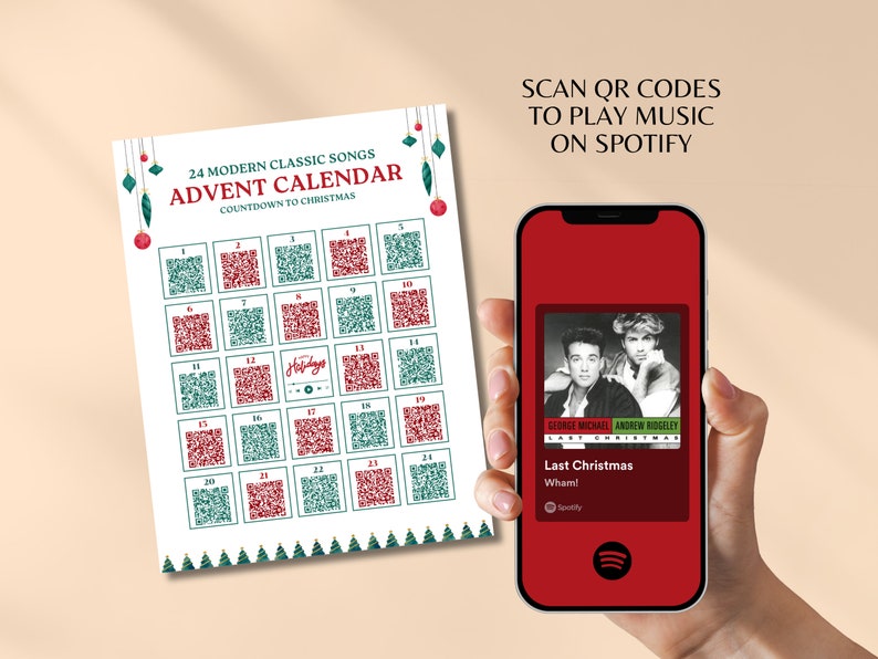 Christmas Countdown Playlist QR Code Christmas Modern Classic Songs ...