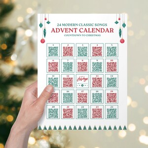 Christmas Countdown Playlist QR Code Christmas Modern Classic Songs ...