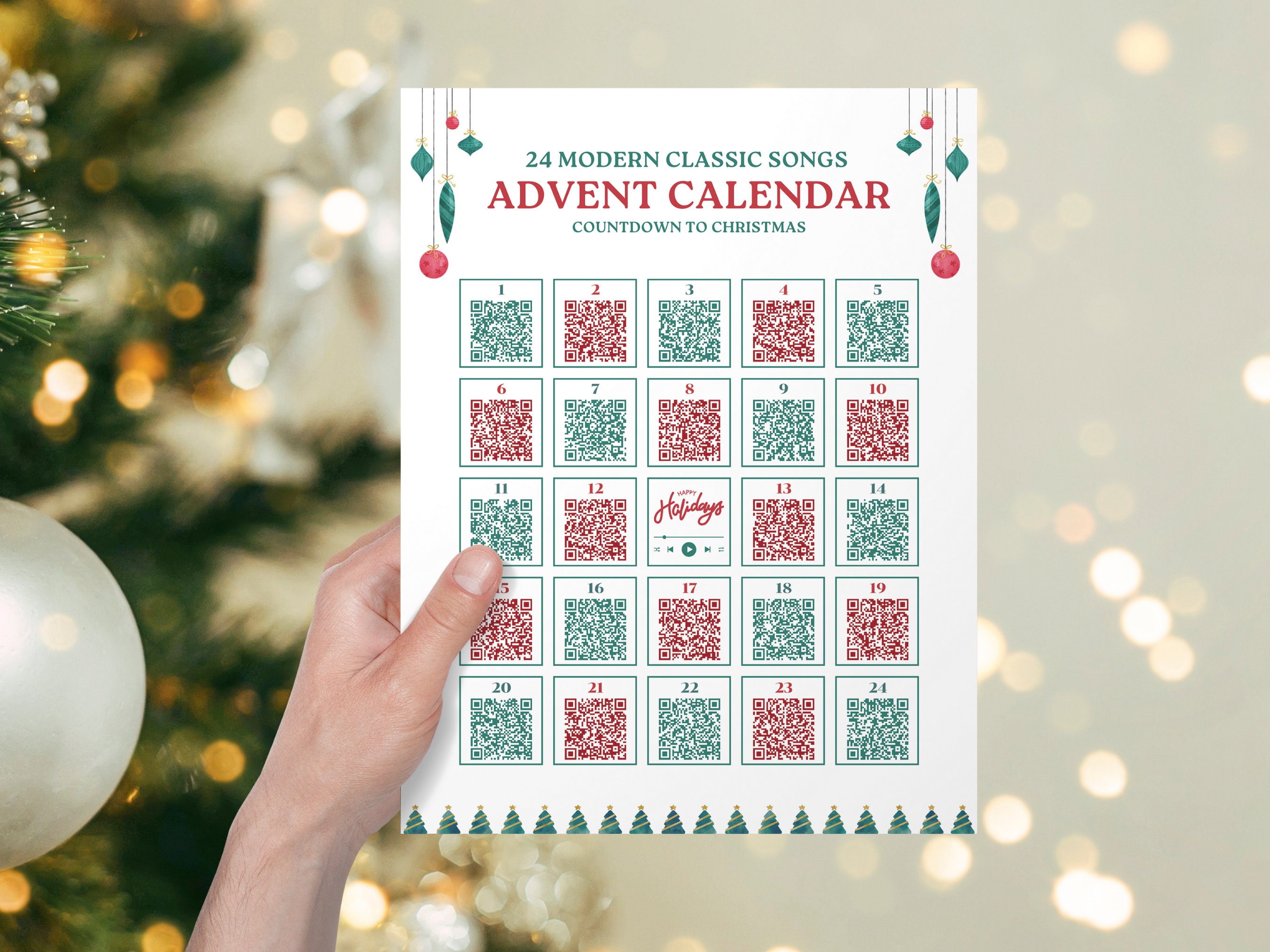 Christmas Countdown Playlist QR Code Christmas Modern Classic Songs ...