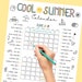 Printable Summer Calendar Poster 2024, Large Wall Calendar With Summer ...