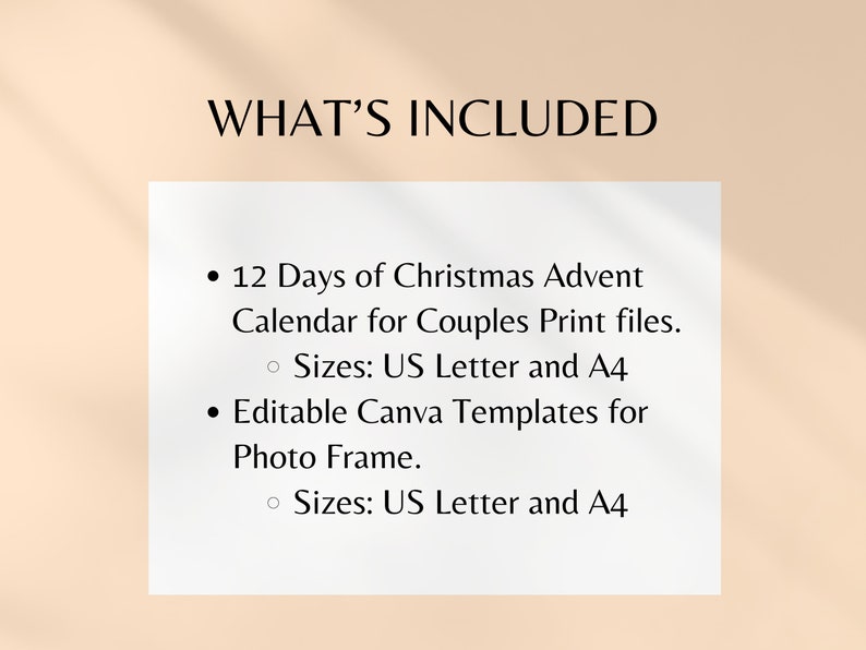 12 Days of Christmas Advent Calendar for Couples Printable Christmas ...