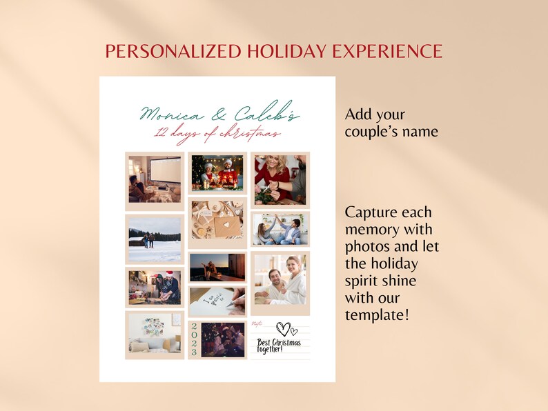 12 Days of Christmas Advent Calendar for Couples Printable Christmas ...