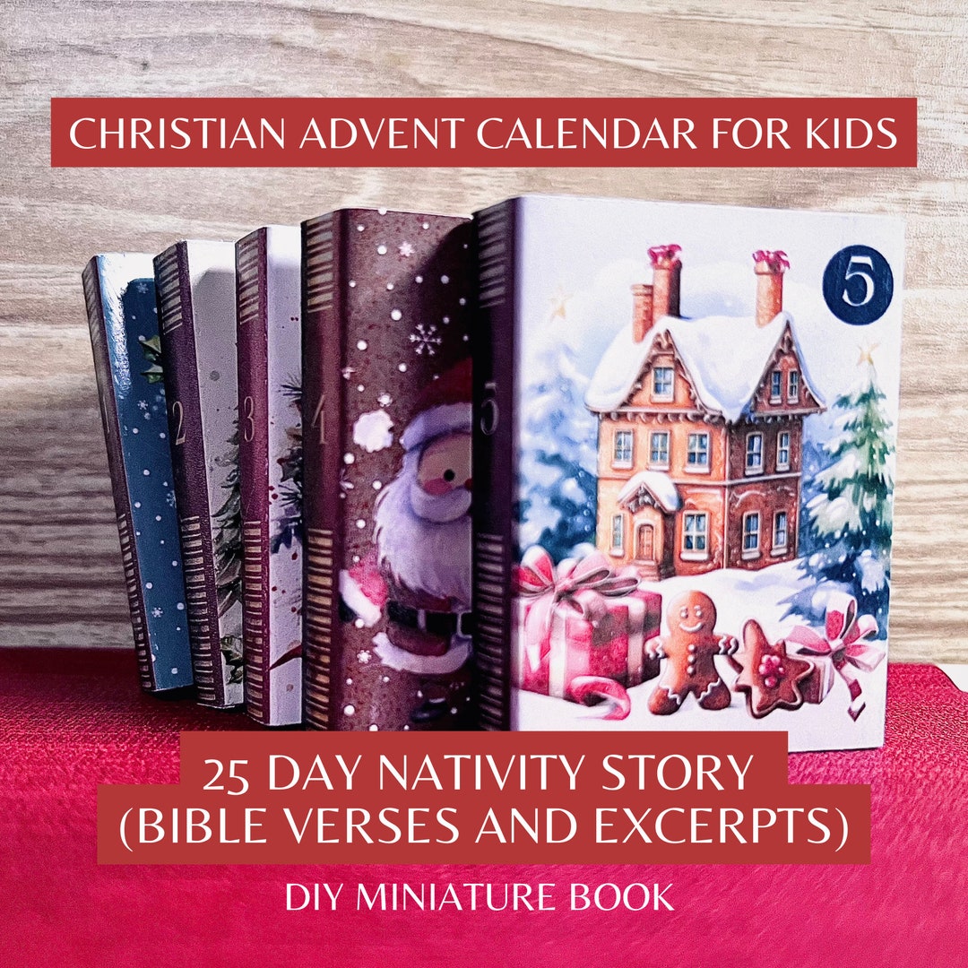 Christian Advent Calendar for Kids Printable Miniature Story - Etsy