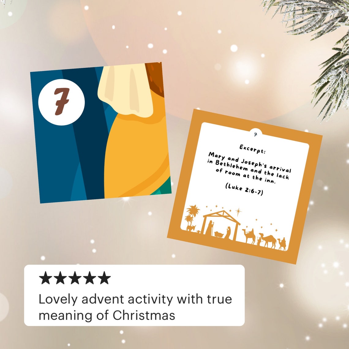 25 Nativity Advent Calendar Printable Cards for Kids Advent Calendar ...