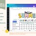 Summer Bucket List for Kids, Editable and Printable Summer Calendar ...