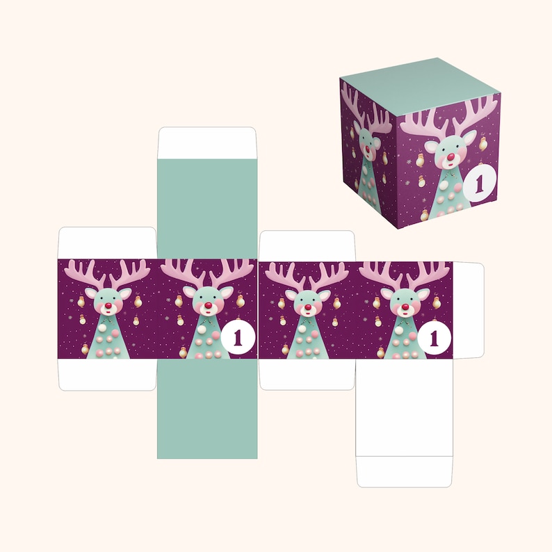Teen Advent Calendar Printable Advent Calendar Box Easy to Cut Box ...