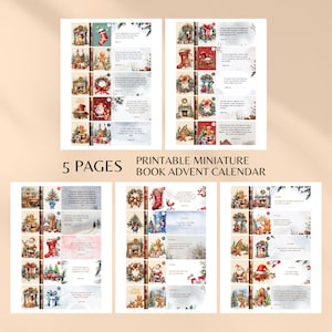 Christian Advent Calendar for Kids Printable Miniature Story Book for ...
