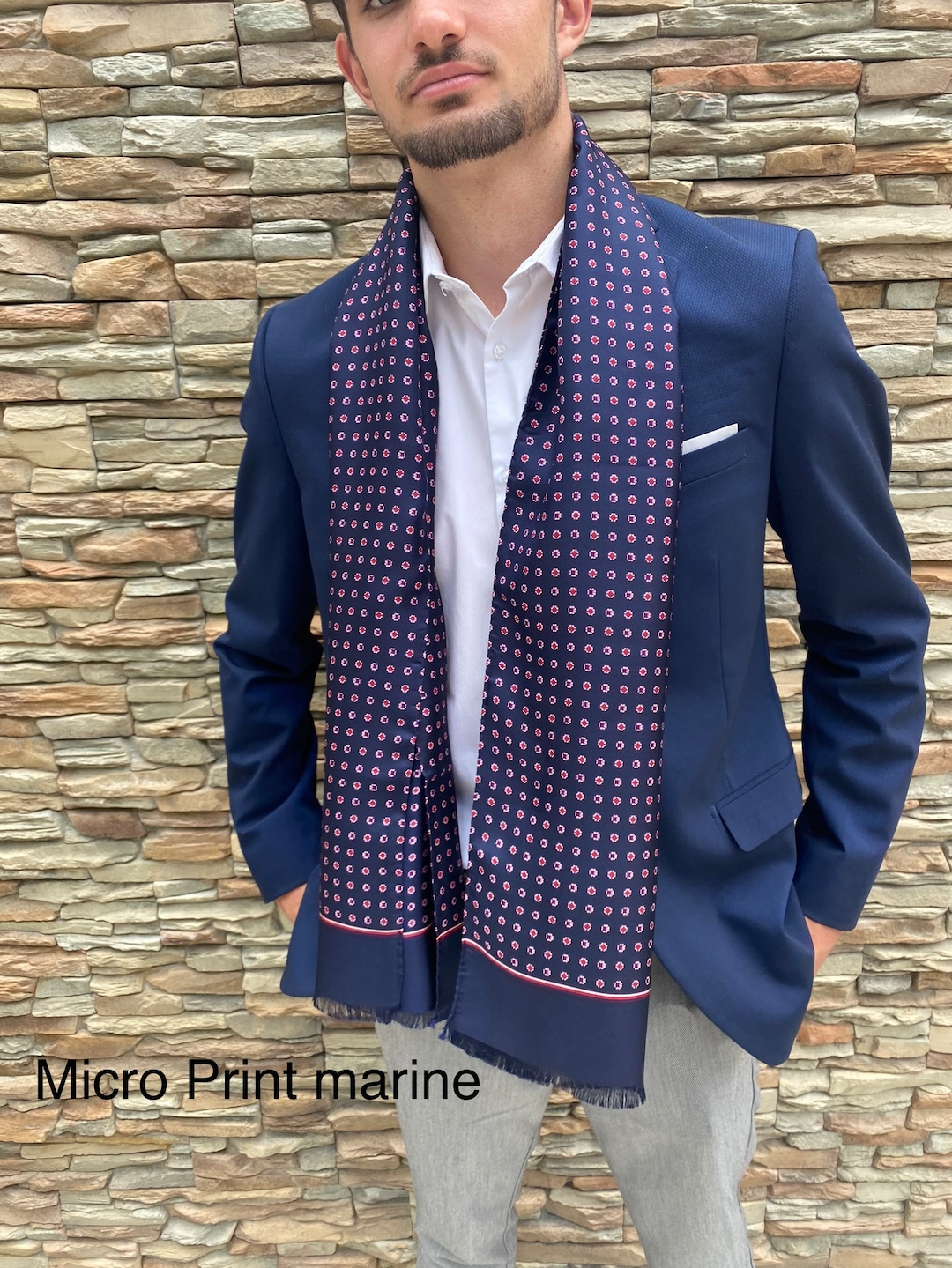 Men's 100% Silk Scarf - Made in Italy - Gift for Men - Etsy