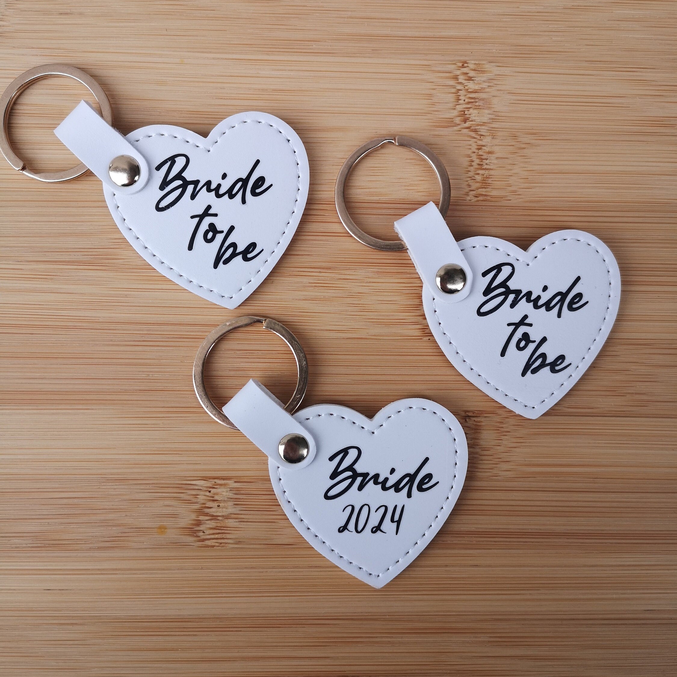 Keychain Bride to Be Bride 2024 Heart Keychain PU JGA - Etsy