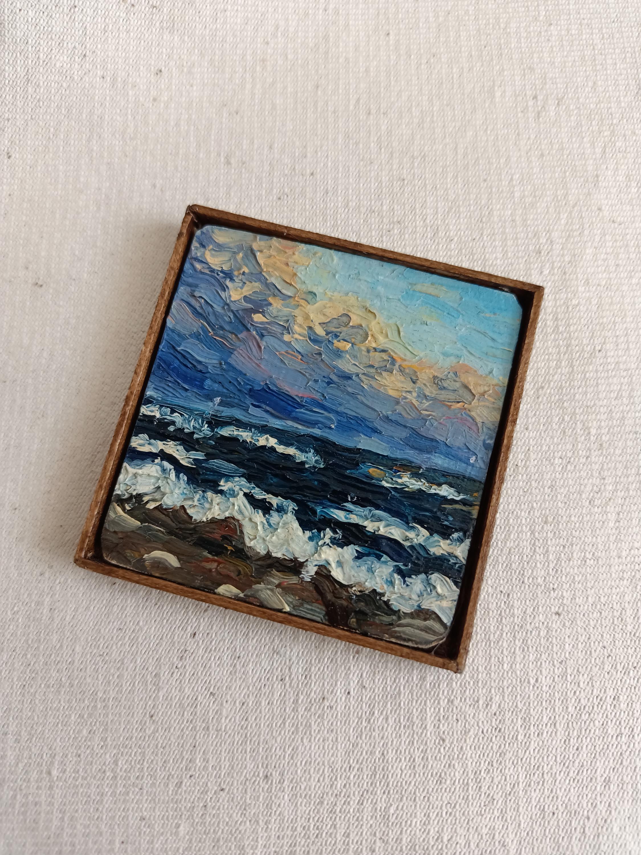 Breeze, Tiny Oil Painting- Mini Scenery Painting, Fridge Magnet Art ...