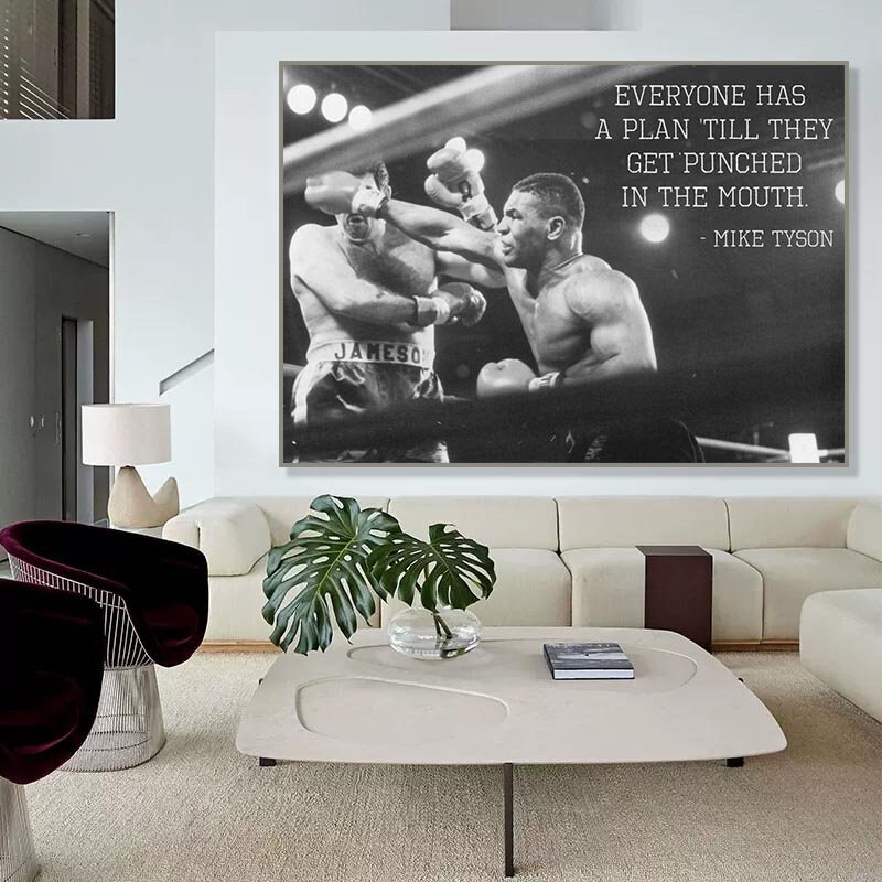 Mike Tyson Graffiti Poster Inspirational Sentence Canvas - Etsy