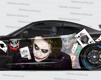 JOKER, Super Hero Villain Inspired Car Side Decal, Universal Size, Cast ...