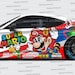 Super Mario Car Wrap: Full Color Vinyl Graphics Decal - Etsy
