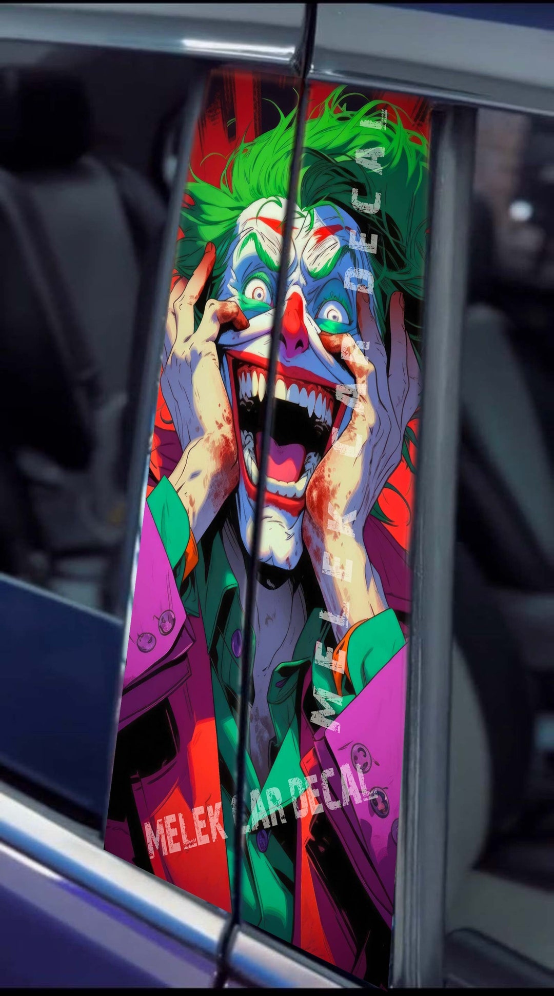 Joker Car Door Decal: Itasha-style Vehicle Wrap - Etsy