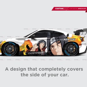 Naruto Itachi Car Wrap Decal, Akatsuki Anime, Anime Ninja Vinyl, Side ...