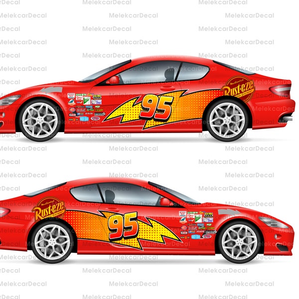 Lightning Mcqueen Car Wrap - Etsy