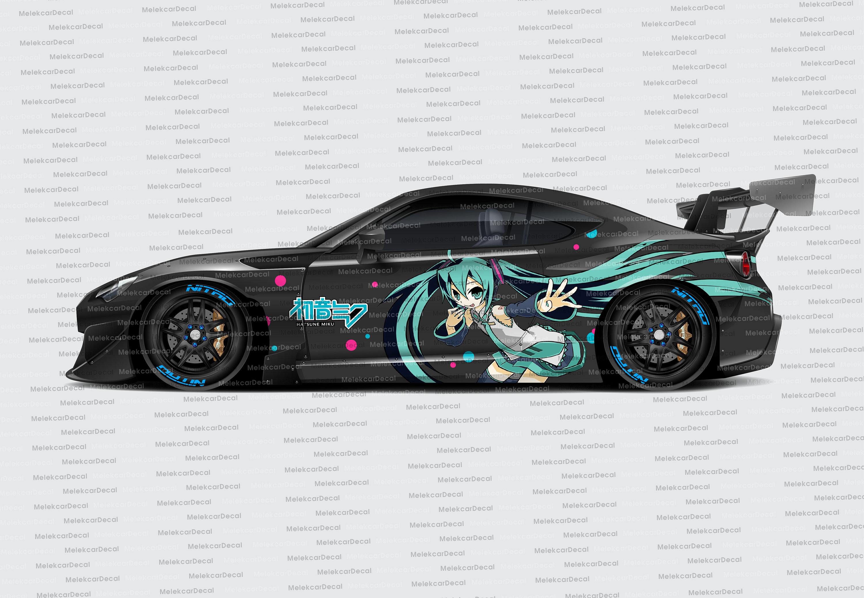 Hatsune Miku, Car Livery, Universal Size, Car Wrap, Car Decal, Car Foil ...