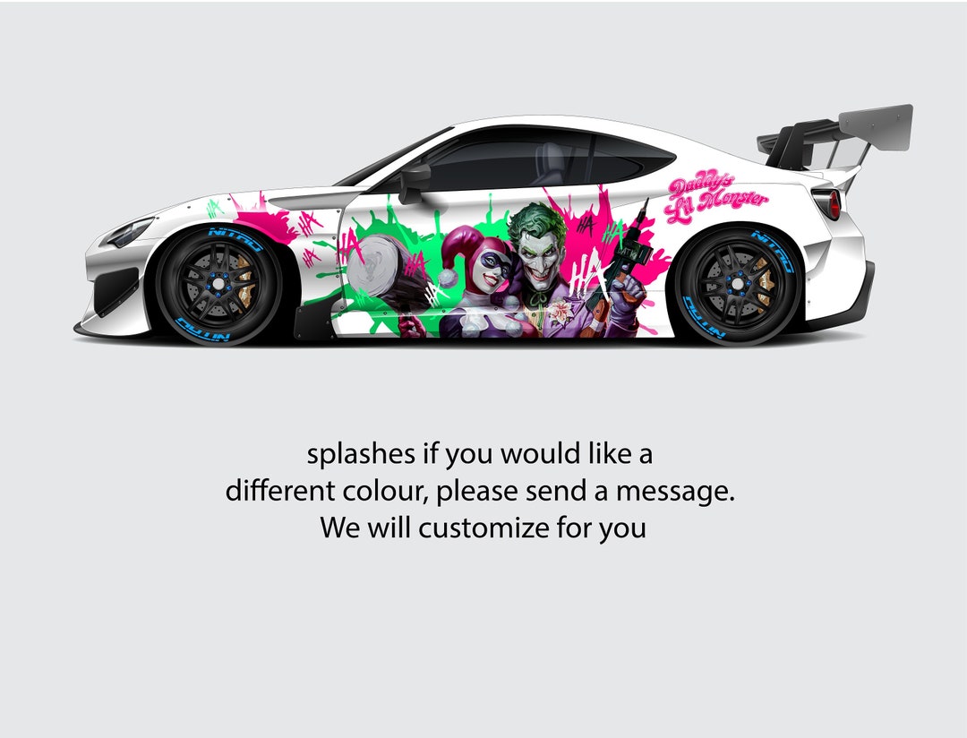 Joker, Daddys Lil Monster, Ha Ha Ha, Custom Partial Wrap, Wrap Sticker ...