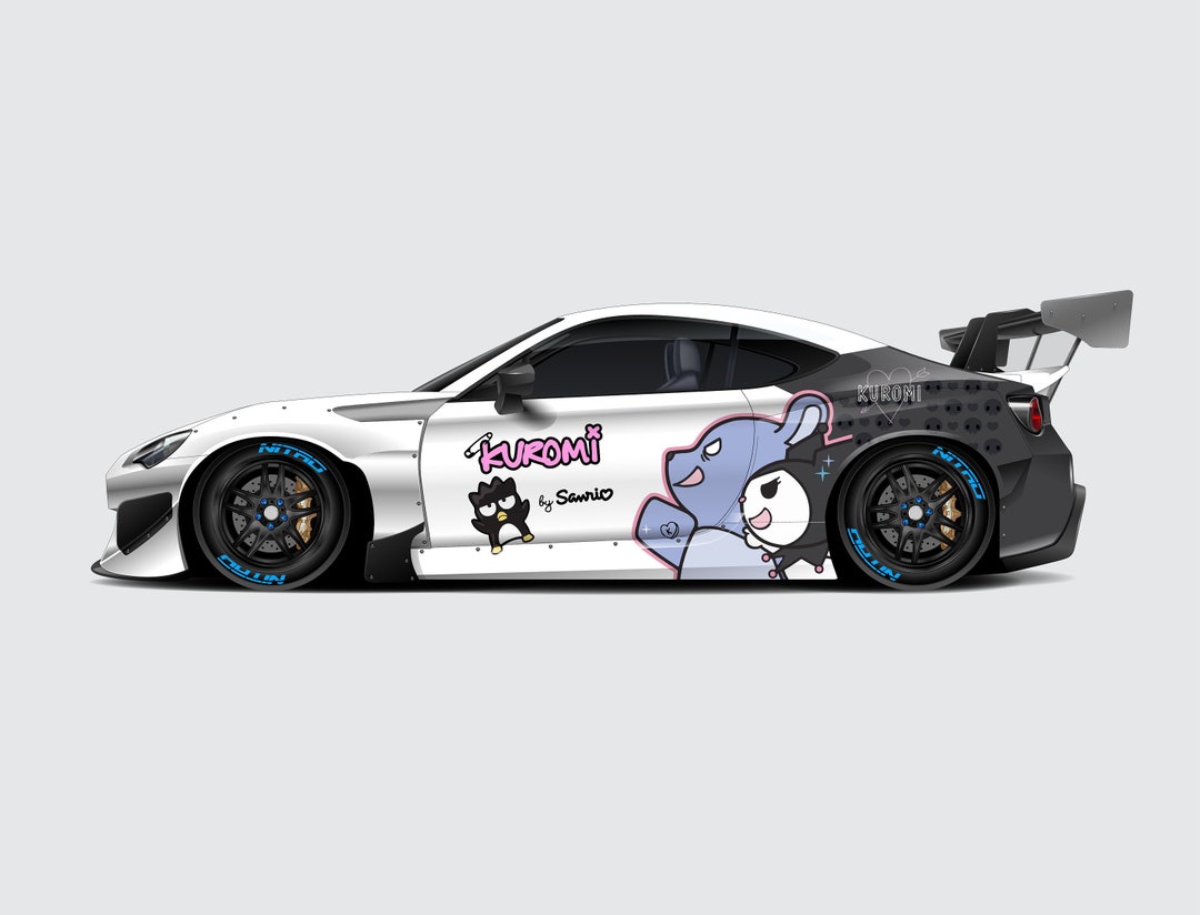 Kuromi Style Car Wrap Decal, Anime Inspired Character Vinyl Graphics - Etsy