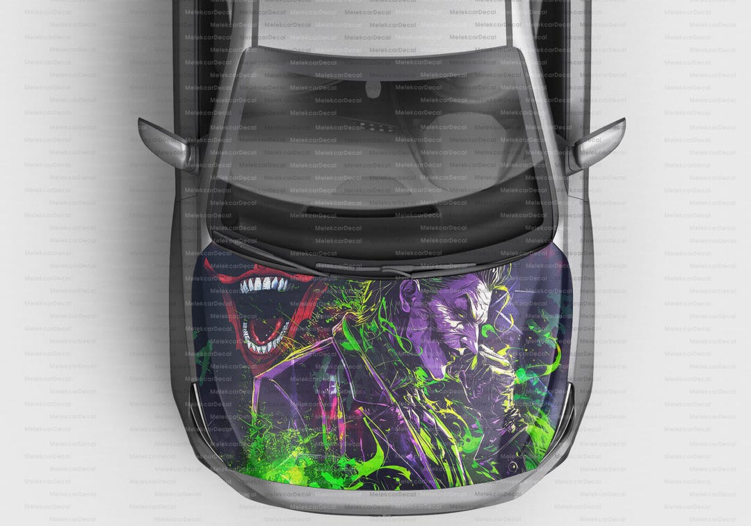 Joker HOOD Design, Cast Vinyl Wrap, Universal Size, Car Livery, Car ...