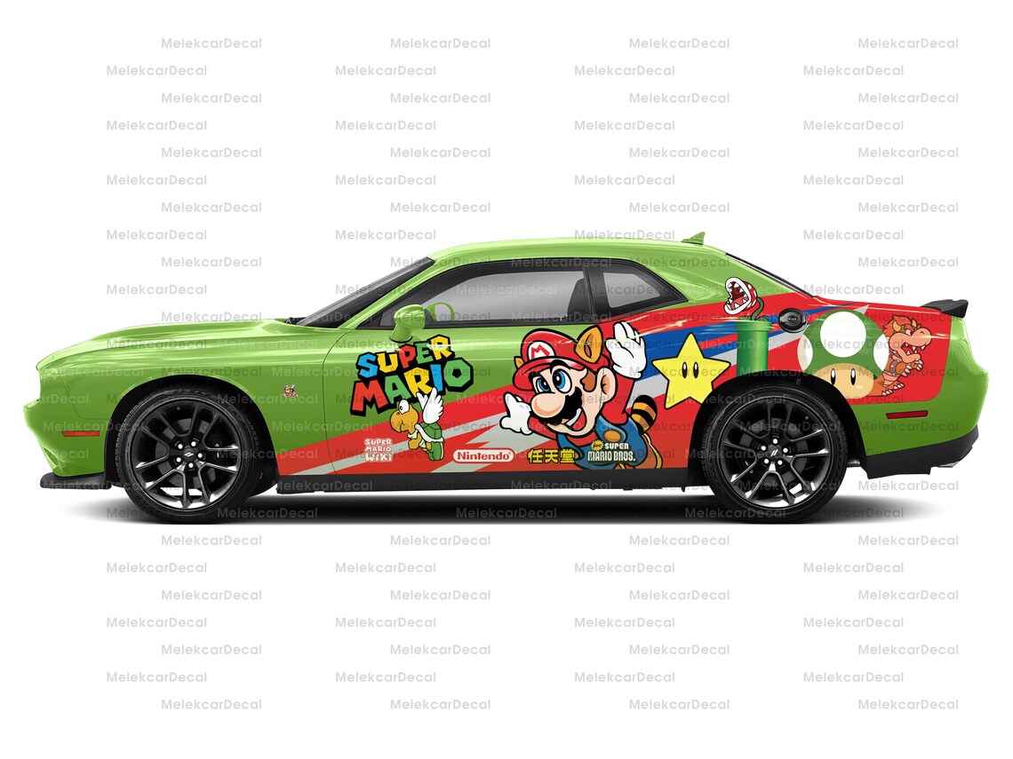 Super Mario Car Wrap: Full Color Vinyl Graphics Decal - Etsy