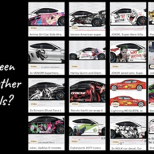 Skull, Skeleton Design Car Wrap, Large Wrap Car Design. INCLUDES BOTH ...