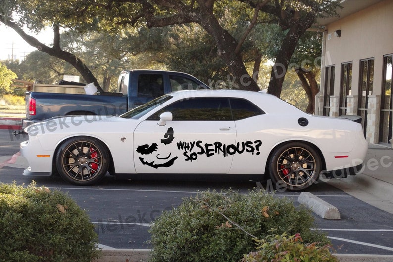 Why so Serious Joker Decal Set: Driver & Passenger Side Car Graphics - Etsy