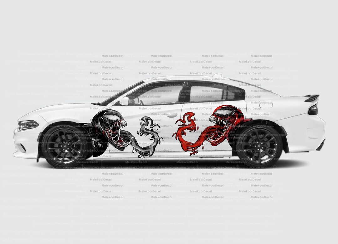 VENOM - CARNAGE Head Superhero, Villain Inspired Car Side Sticker ...