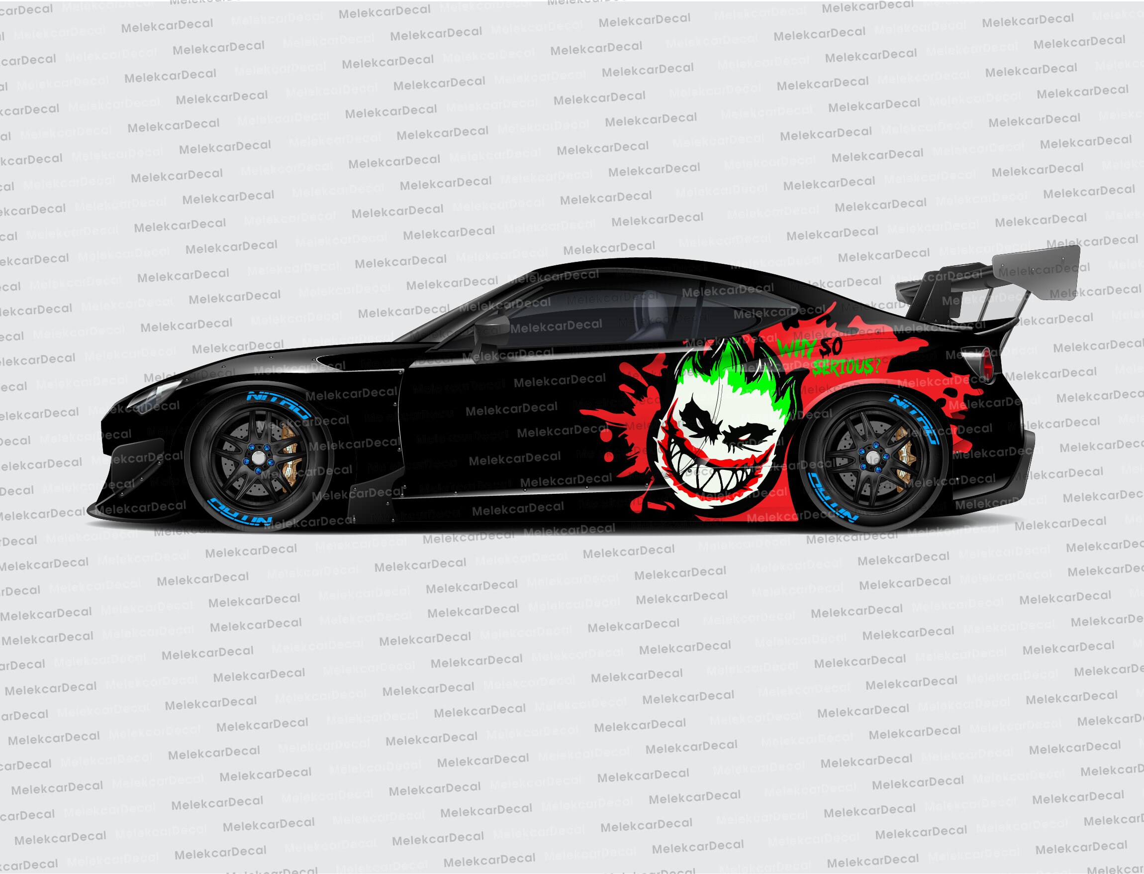 JOKER Splash, Super Hero Villain Inspired Car Side Decal, Universal ...