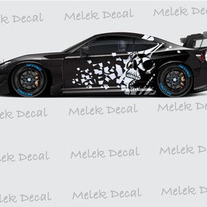 Skull, Skeleton Design Car Wrap, Large Wrap Car Design. INCLUDES BOTH ...