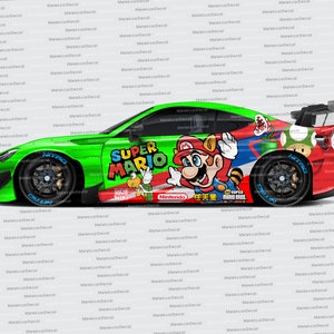 Super Mario Car Wrap: Full Color Vinyl Graphics Decal - Etsy
