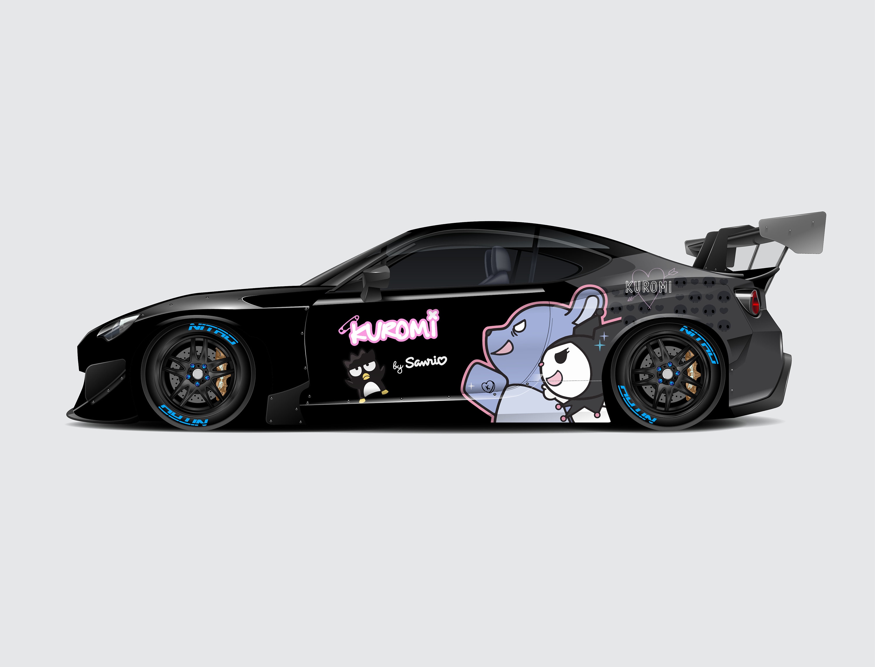 Hello Kitty Kuromi Car Decals: Cuteness on the Go! Car Vinyl | Comics ...