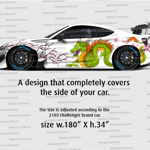 Dragon Character, Sakura Livery, Large Vehicle Graphics, Side Car Decal ...